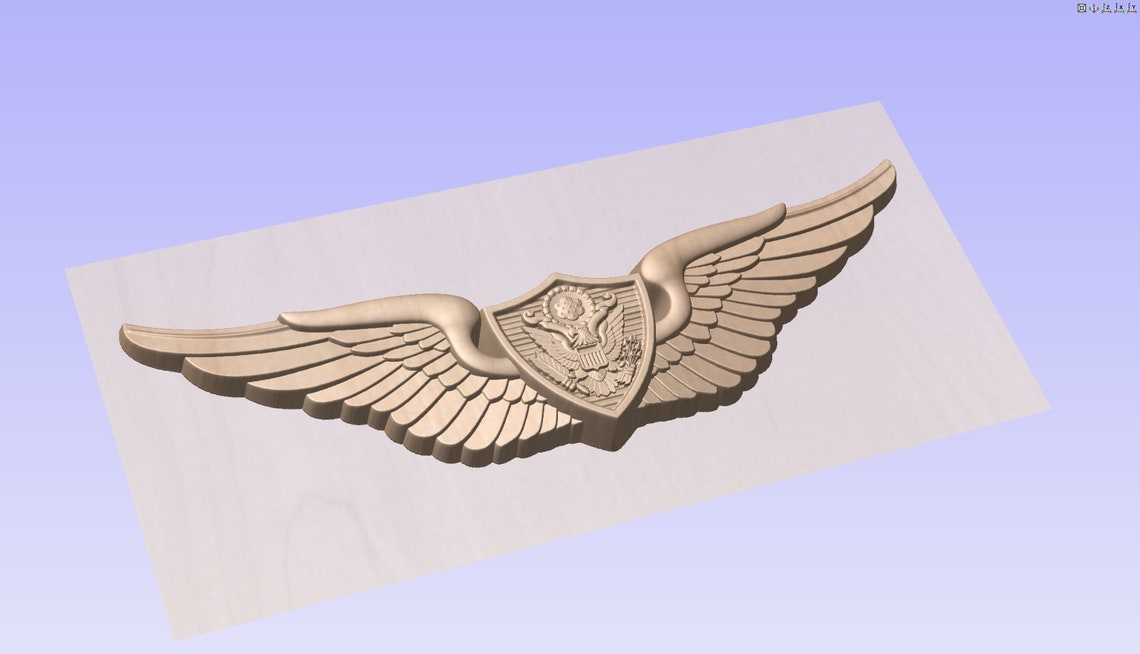 US Army Aircrew Wings 3D Model - Etsy