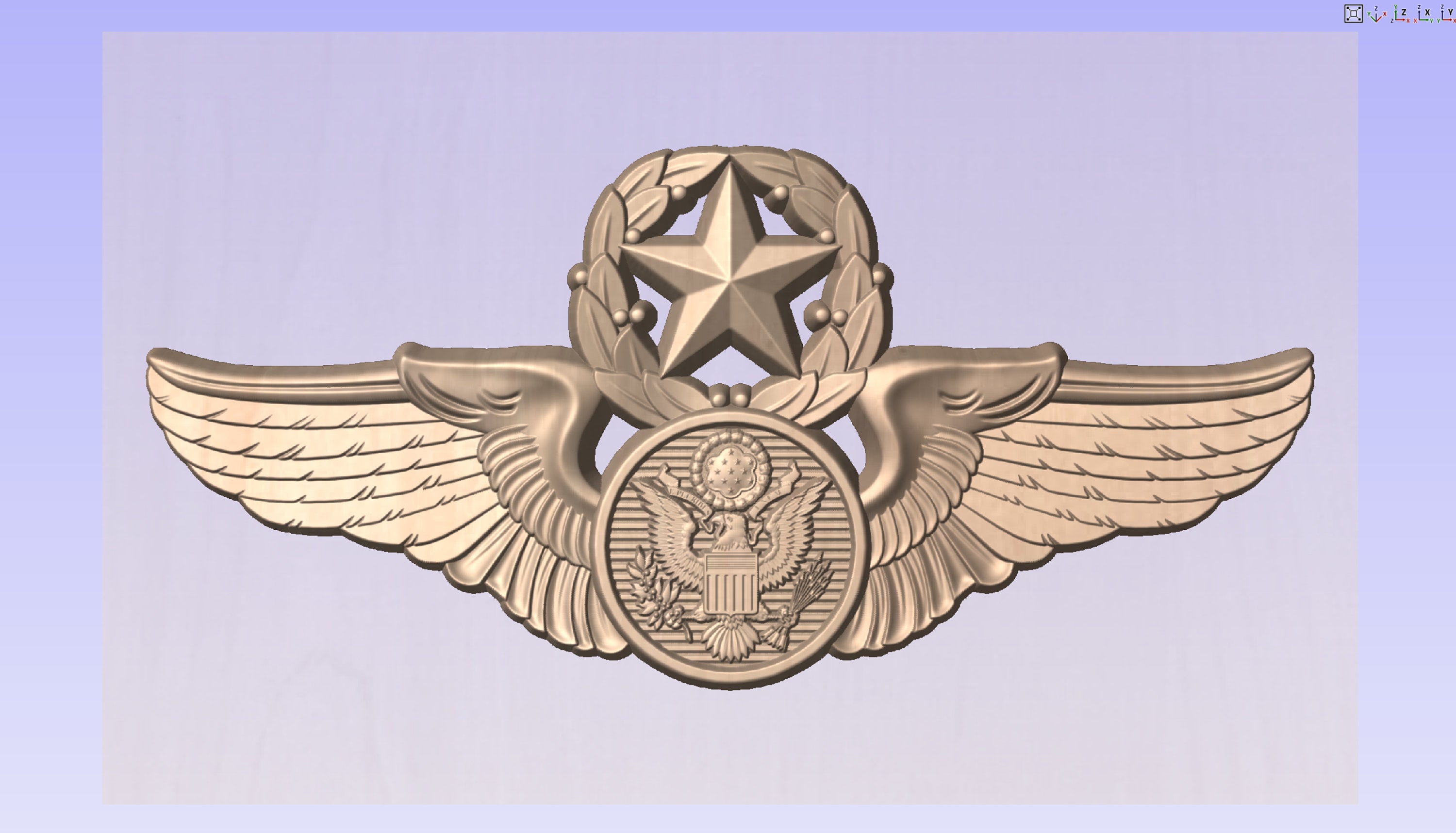 USAF Chief Enlisted Aircrew Wings Insignia 3D Model - Etsy