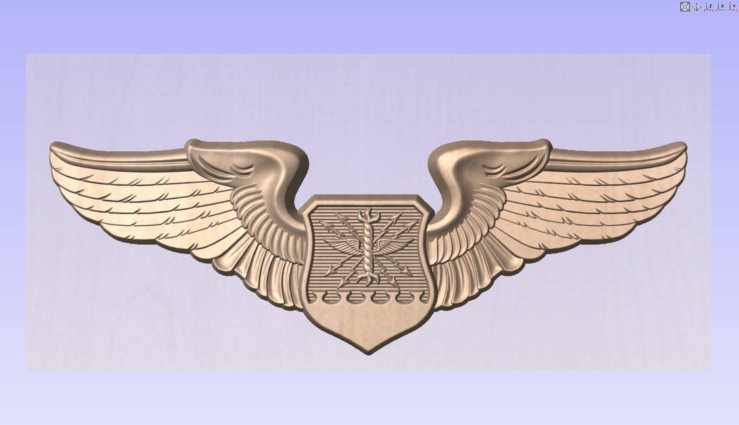 USAF Navigator (aircraft Observer) Wings Insignia 3D Model - Etsy