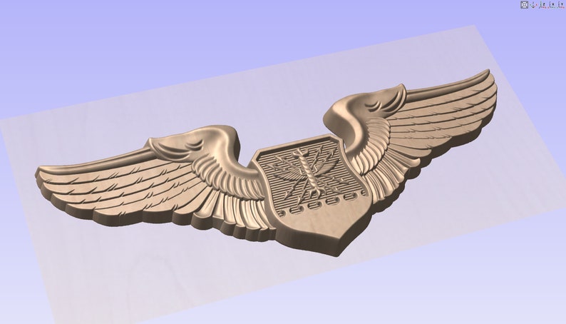 USAF Navigator aircraft Observer Wings Insignia 3D Model - Etsy