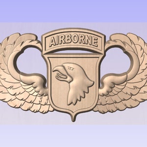 US Army 101st Airborne Wings 3D Model - Etsy