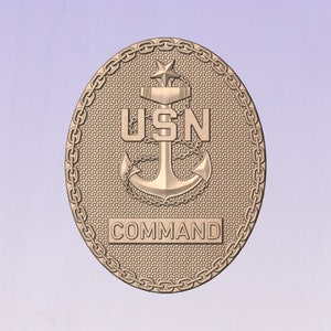 US Navy Senior Chief Command Badge 3D Model - Etsy