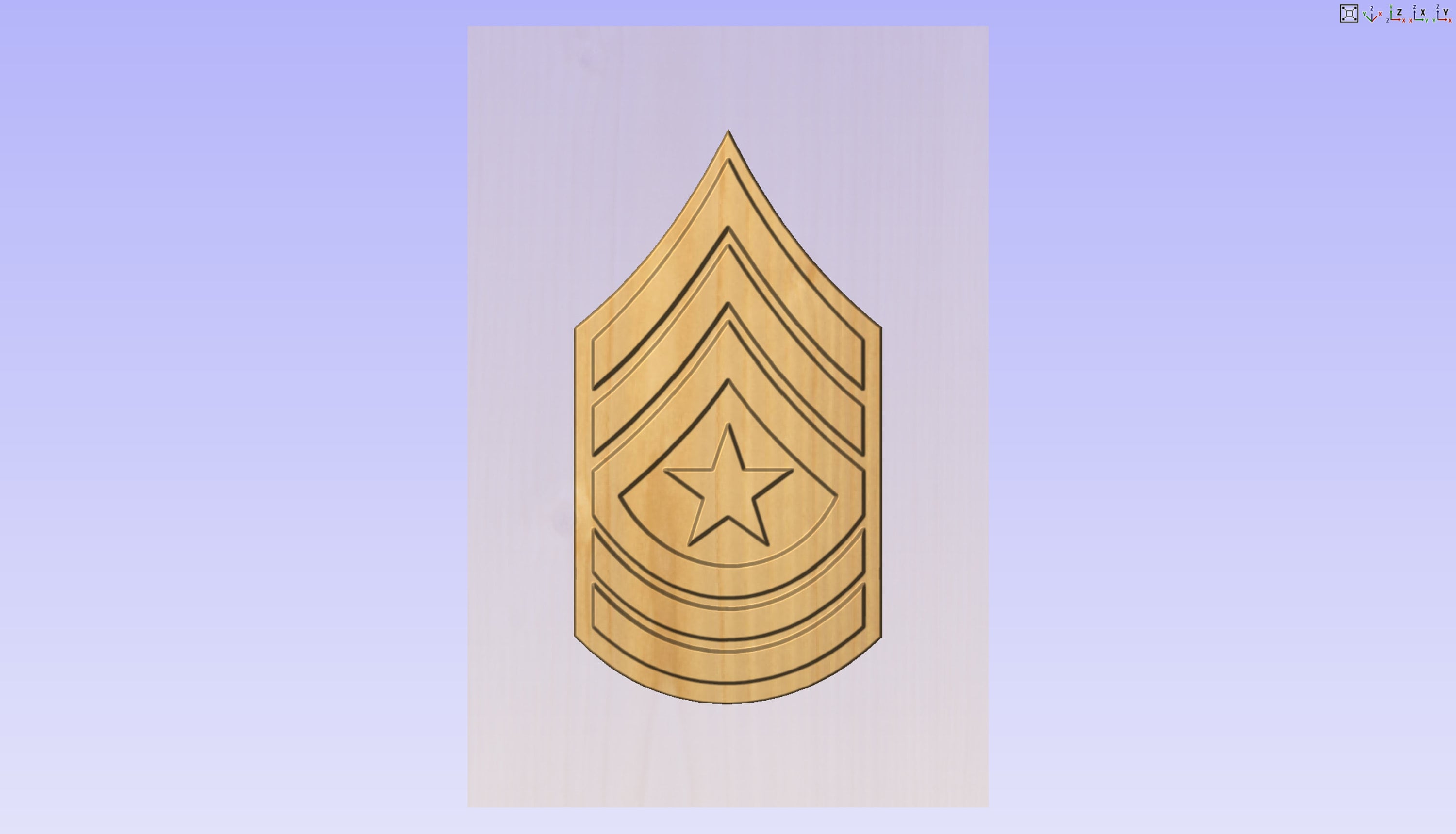US Army Sergeant Major E-9 3D Model - Etsy