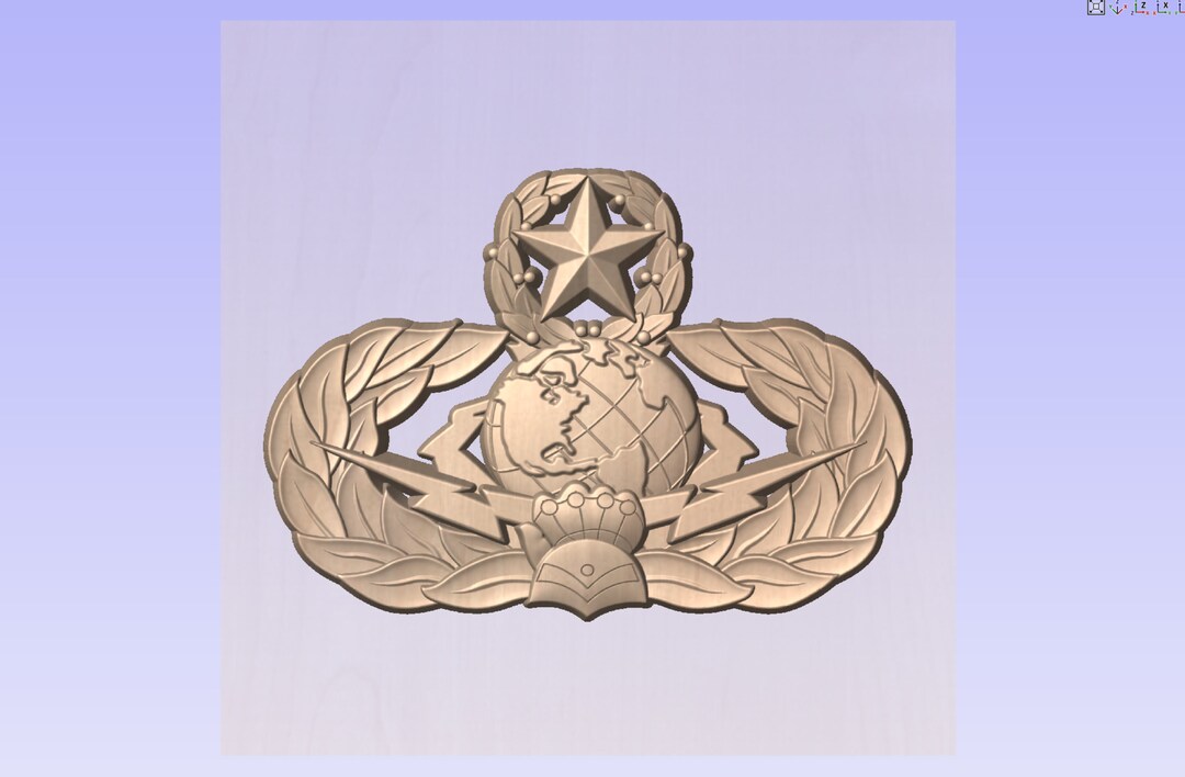 USAF Master Cyber Space Support Badge 3D Model - Etsy