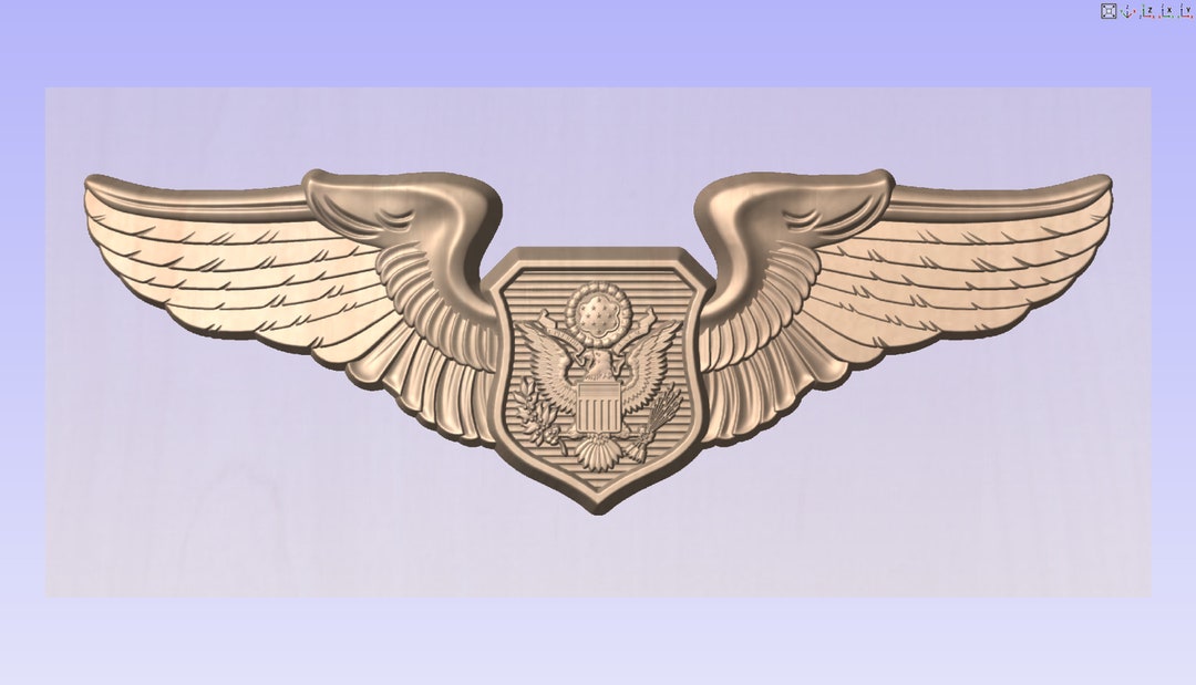 USAF Non-rated Officer Aircrew Wings Insignia 3D Model - Etsy
