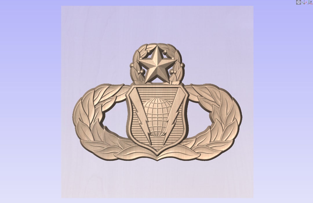 USAF Master Command & Control Badge 3D Model - Etsy