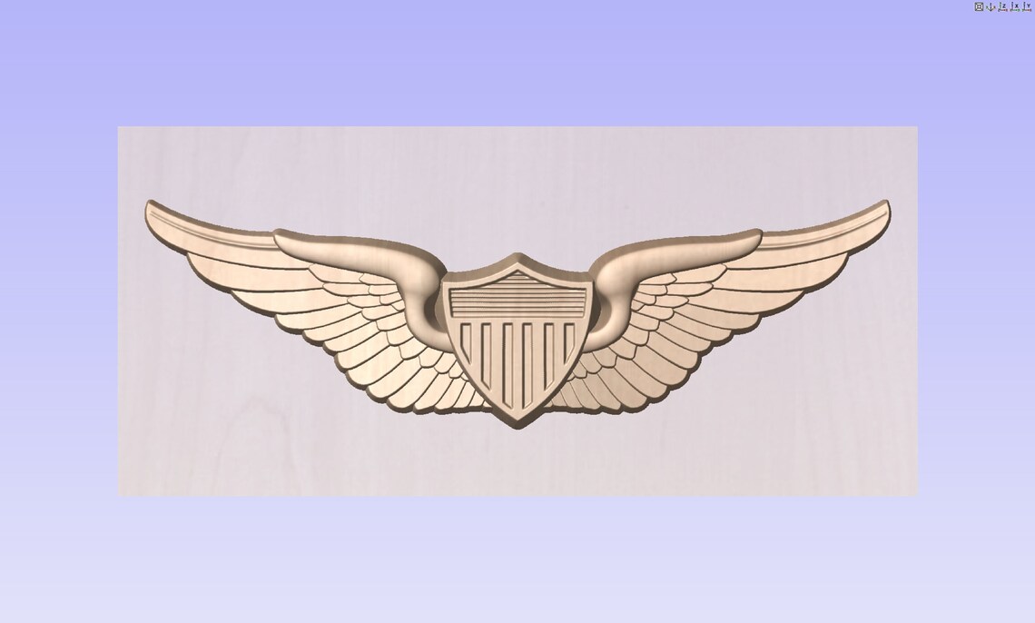 US Army Aviator Wings 3D Model - Etsy