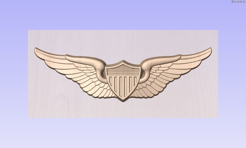 US Army Aviator Wings 3D Model - Etsy