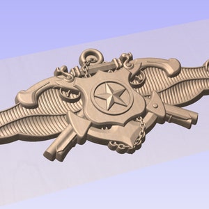 US Navy Security Forces Senior Badge 3D Model - Etsy