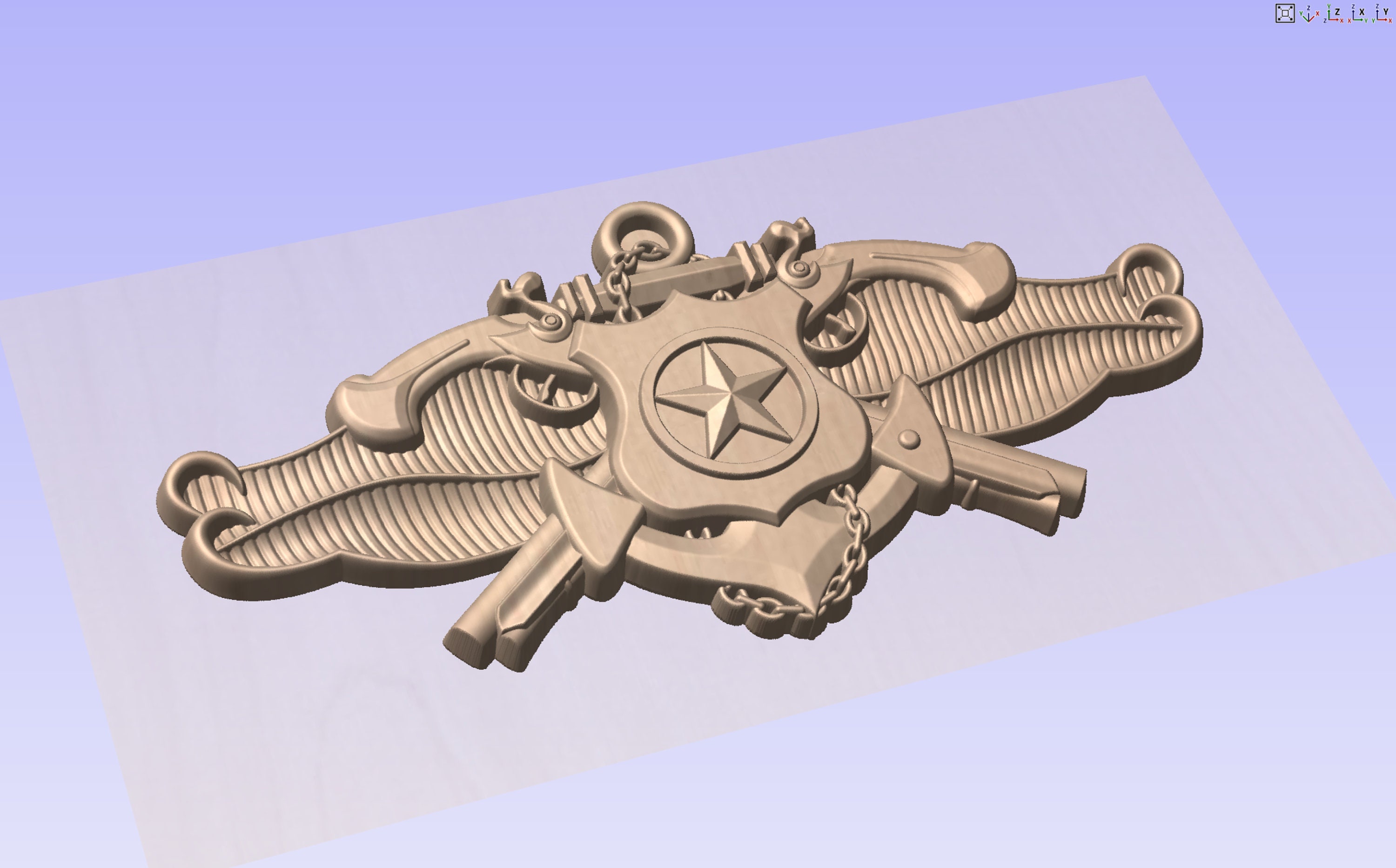 US Navy Security Forces Senior Badge 3D Model - Etsy