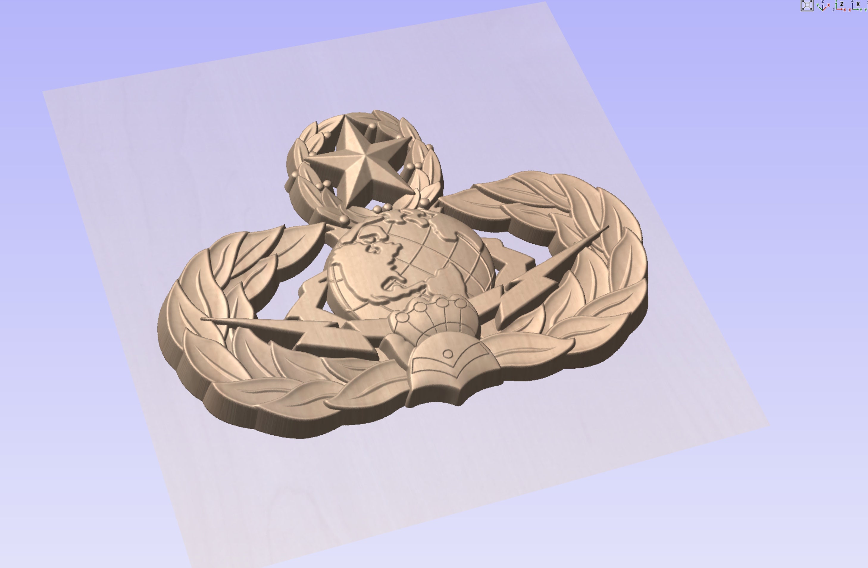 USAF Master Cyber Space Support Badge 3D Model - Etsy