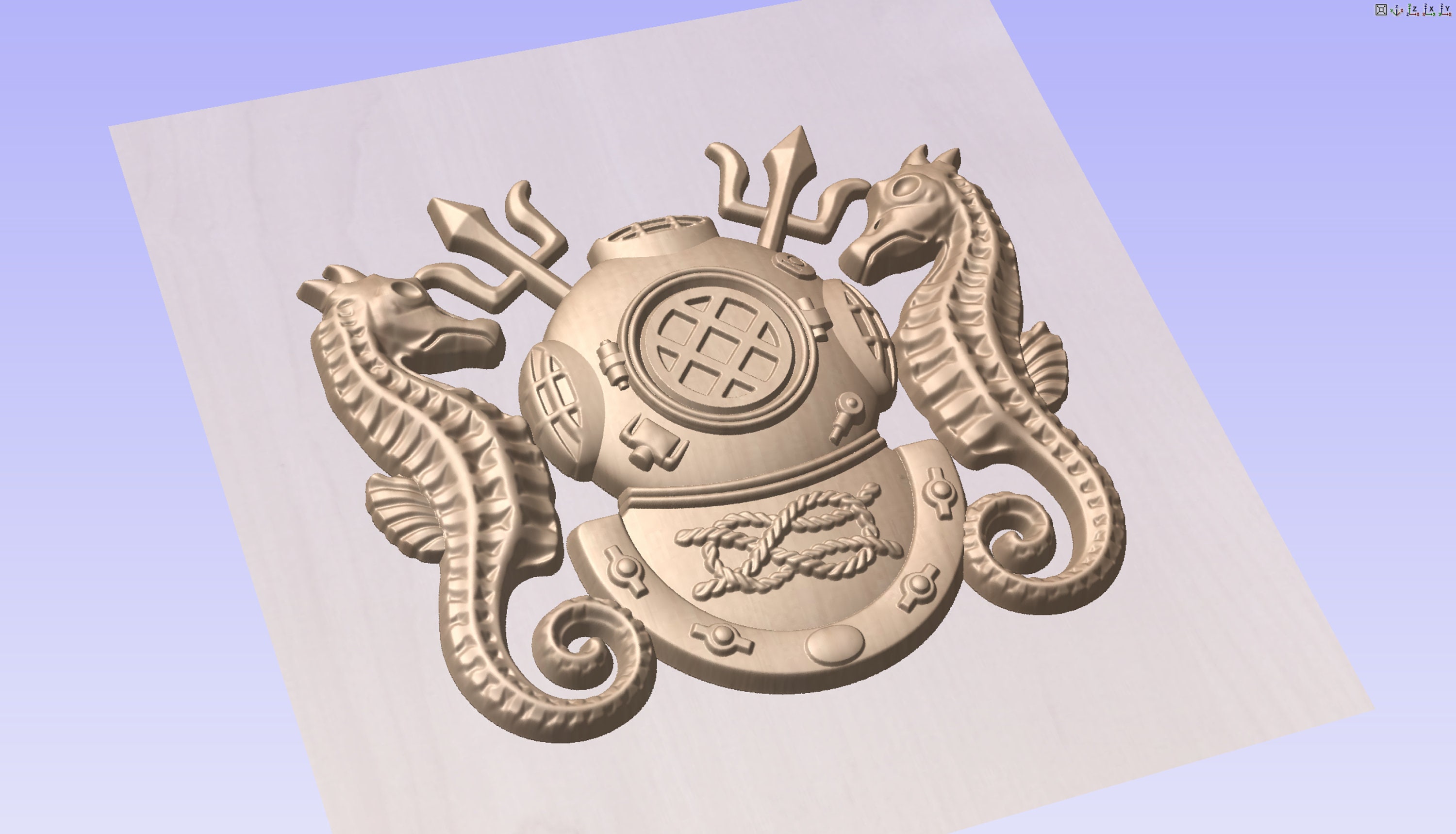 Master Diver & Diving Officer Badge 3D Model - Etsy