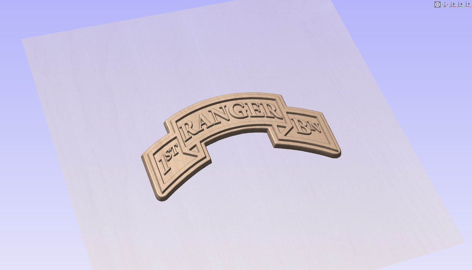 US Army 1st Battalion Scroll 3D Model - Etsy