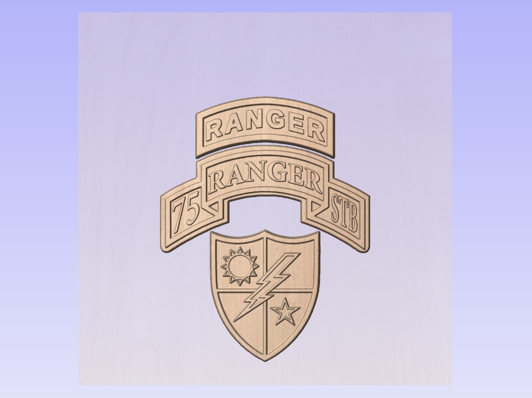 US Army 75th Ranger STB Tab, Scroll, & Patch 3D Model - Etsy