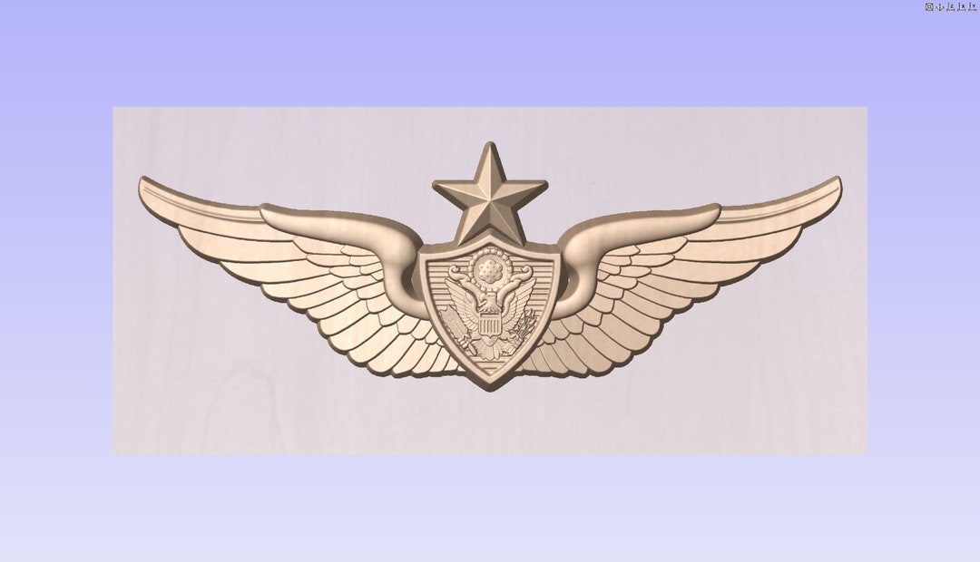 US Army Senior Aircrew Wings 3D Model - Etsy