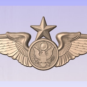 USAF Senior Enlisted Aircrew Wings Insignia 3D Model - Etsy Australia