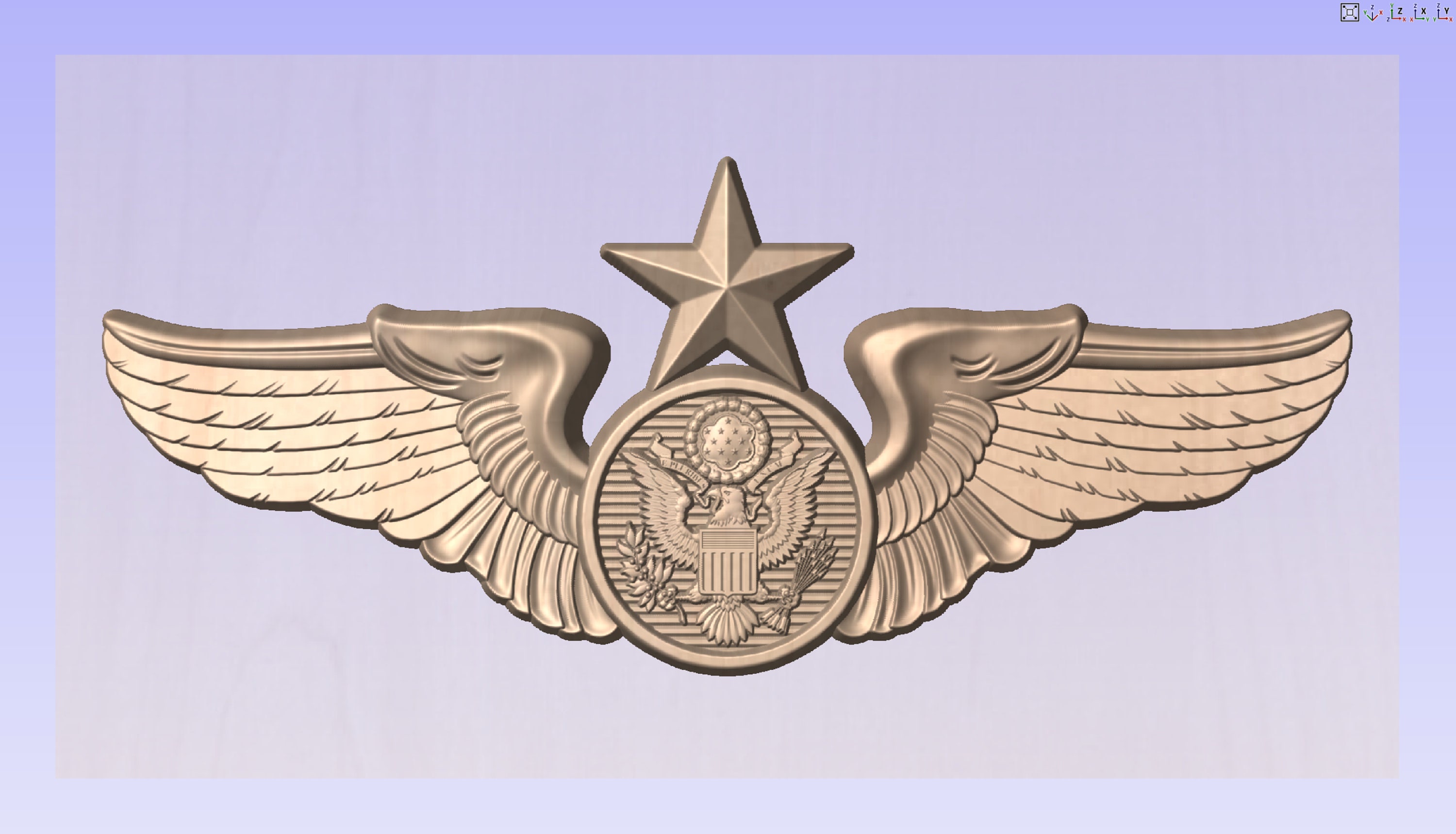 Buy USAF Senior Enlisted Aircrew Wings Insignia 3D Model Online in ...