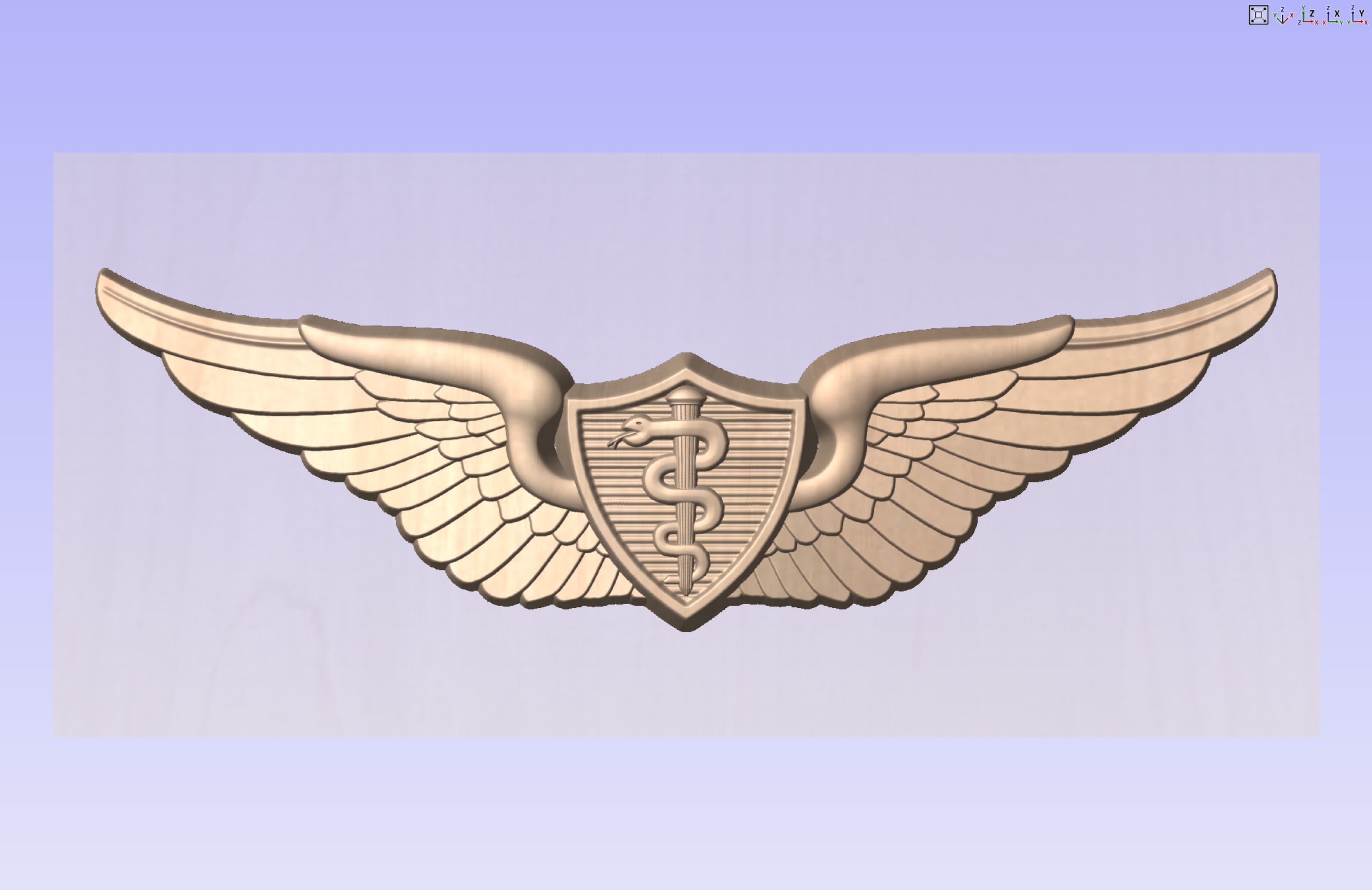US Army Flight Surgeon Wings 3D Model - Etsy Australia