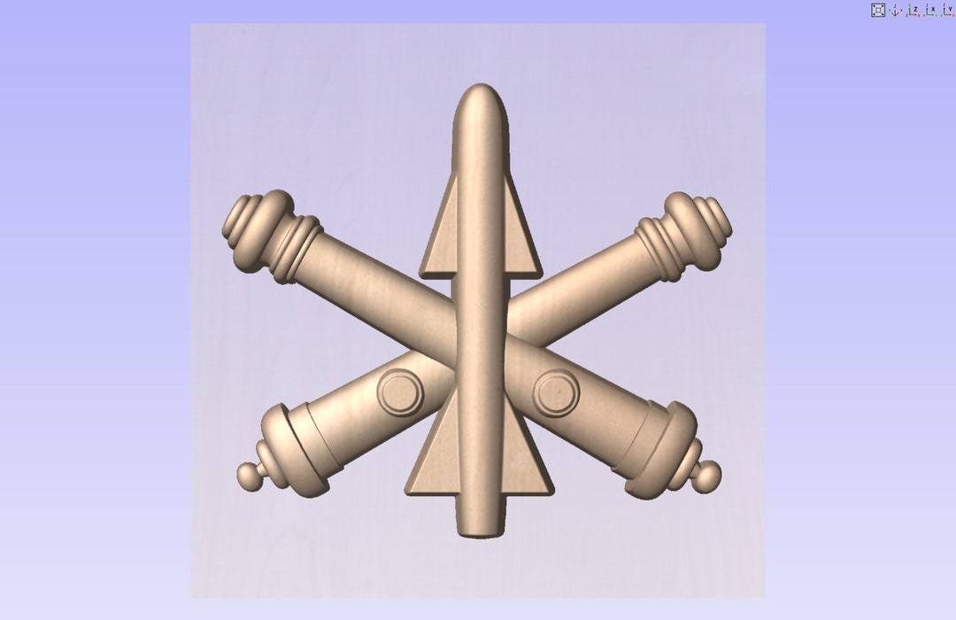 US Army Air Defense Artillery Insignia 3D Model - Etsy Israel