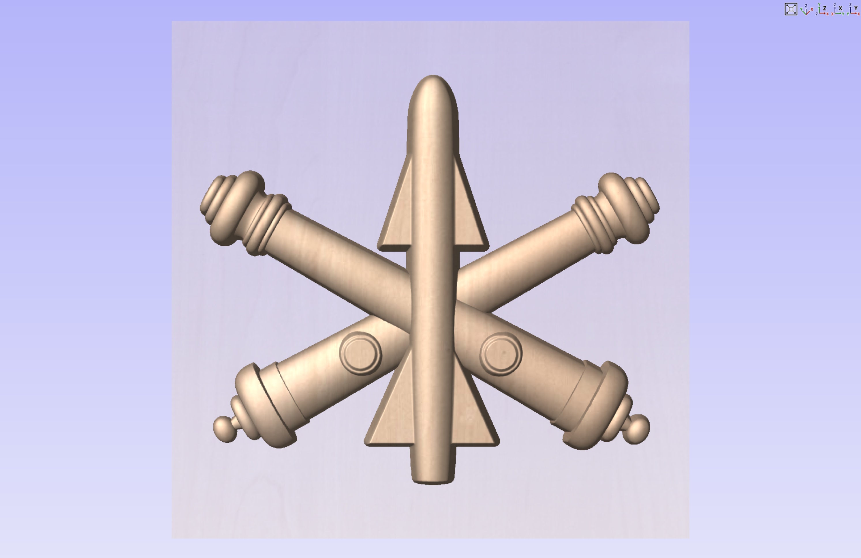 US Army Air Defense Artillery Insignia 3D Model - Etsy Australia