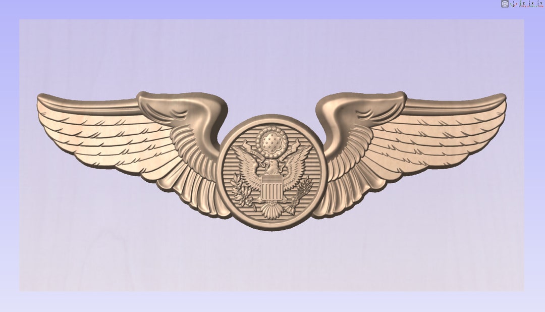 USAF Enlisted Aircrew Wings Insignia 3D Model - Etsy