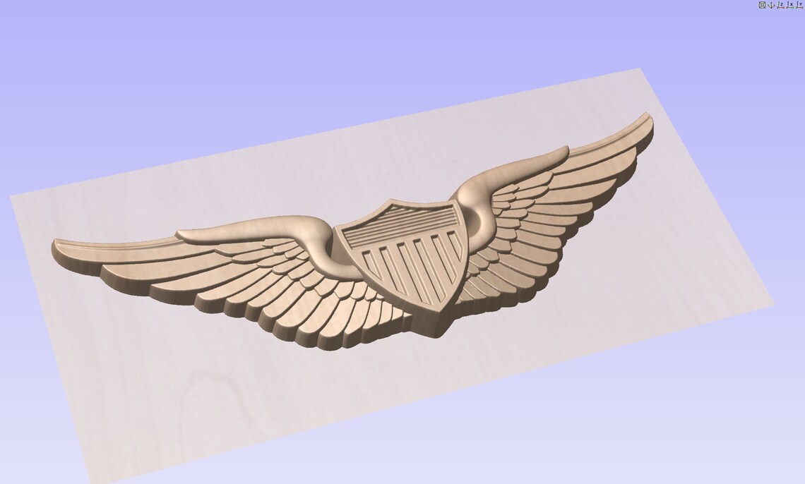 US Army Aviator Wings 3D Model - Etsy