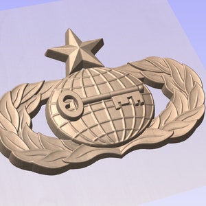 USAF Senior Intelligence Badge 3D Model - Etsy