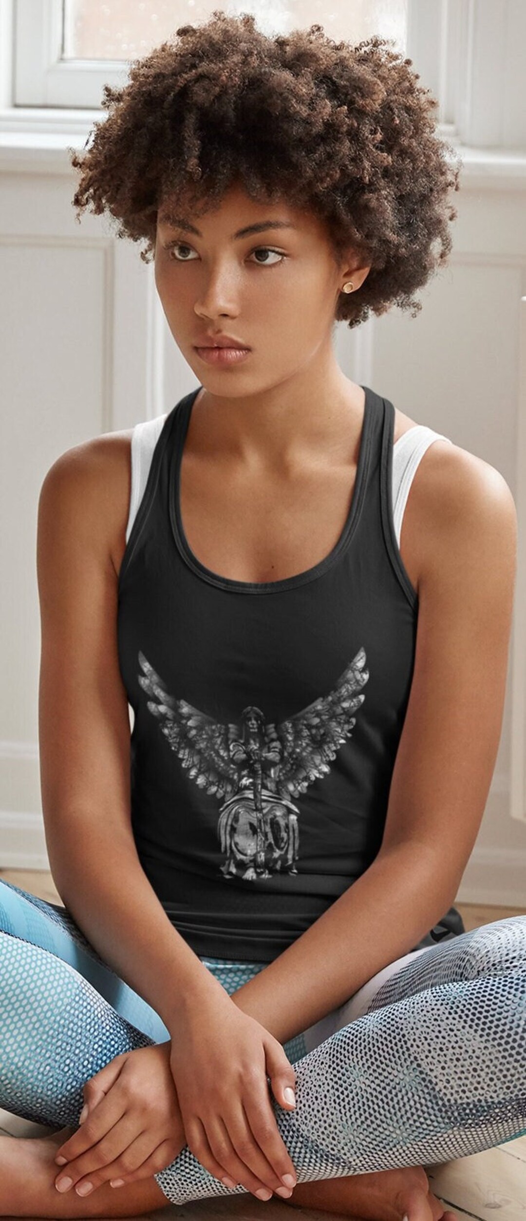 Goth Angel Wings Tank - Unique Active Wear for Angelic Rebels - Etsy