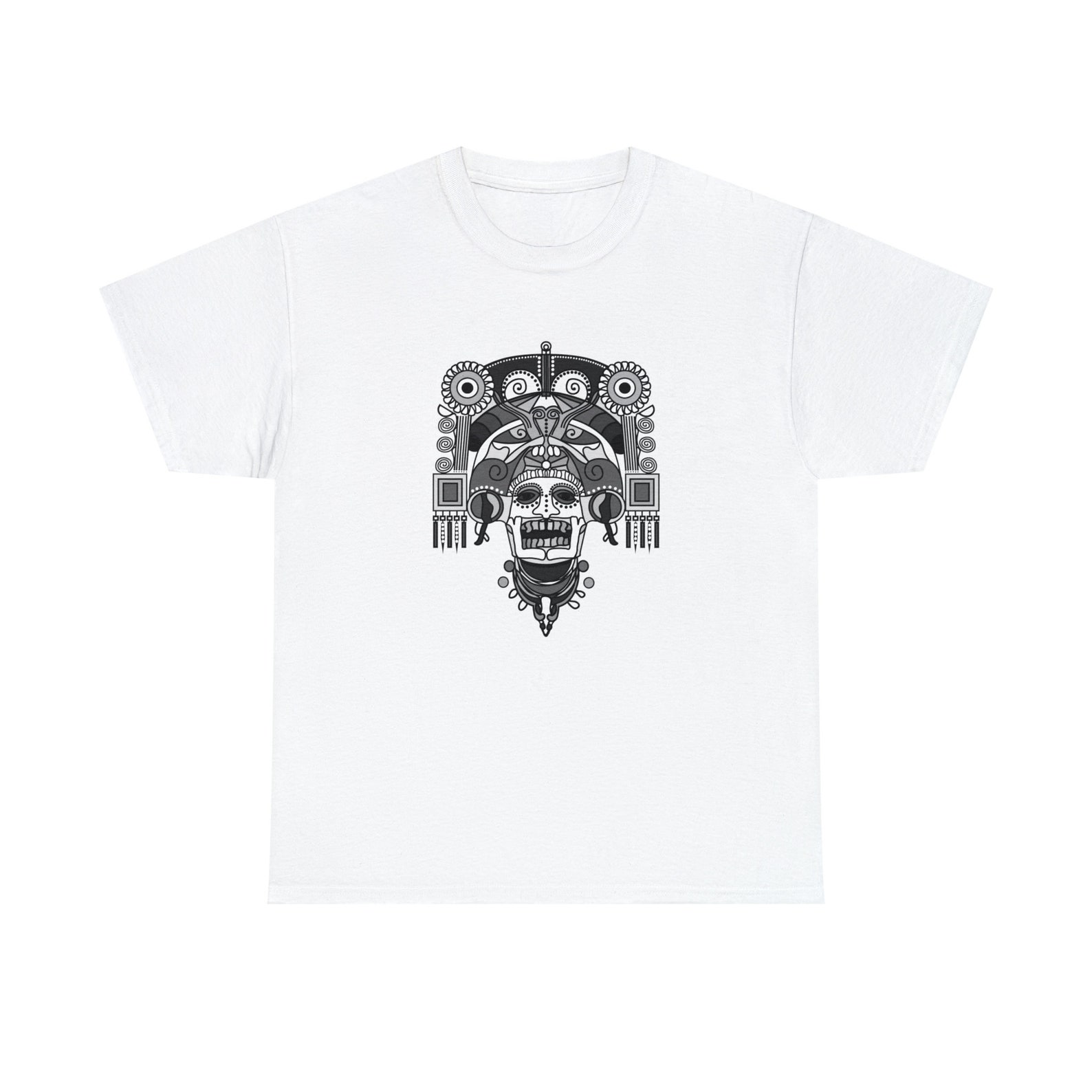 Aztec God Tee, Indie Streetwear Top, Mayan Culture Shirt, Non-binary ...