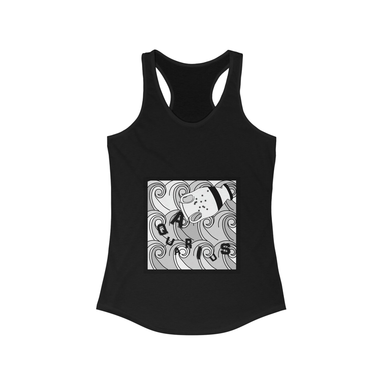 Aquarius Tank Top Zodiac Air Sign Unisex Tee for January February ...
