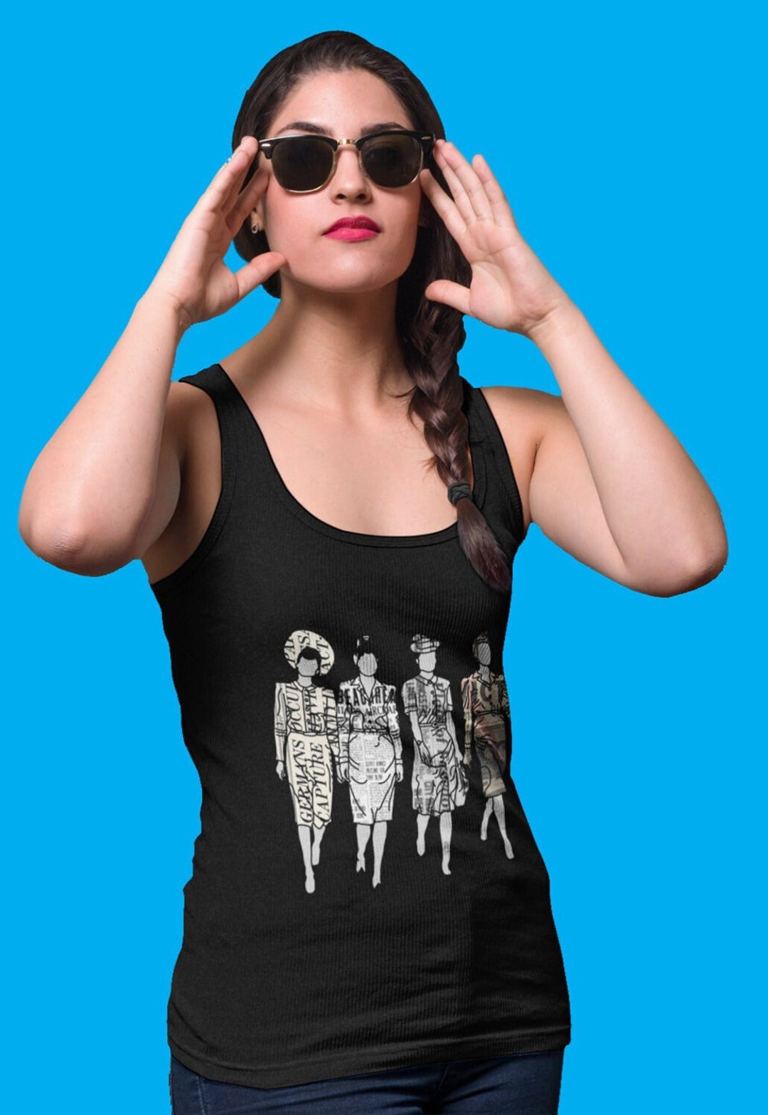 Vintage Girl Power Tank - Empowering Gym Gear for Her - Custom Athletic ...
