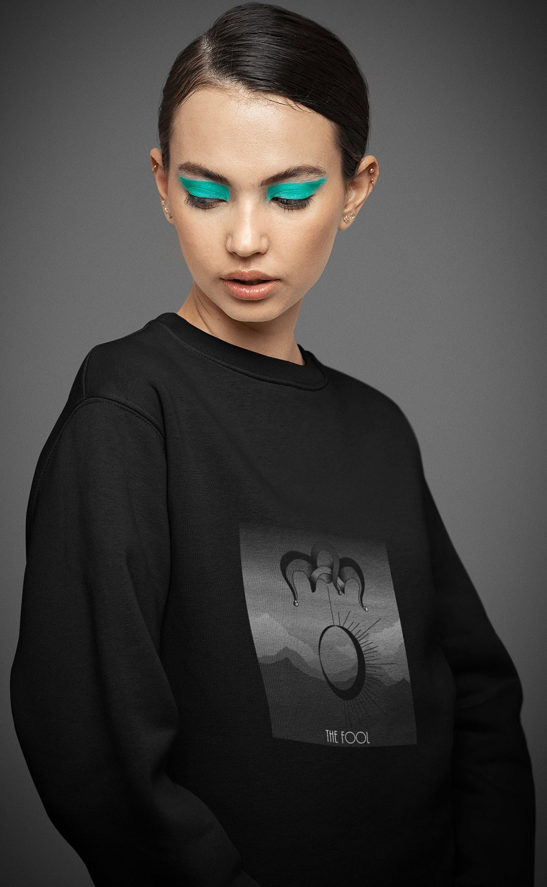 Goth Aesthetic Sweatshirt - the Fool Tarot Cards Design - Witch Fashion ...