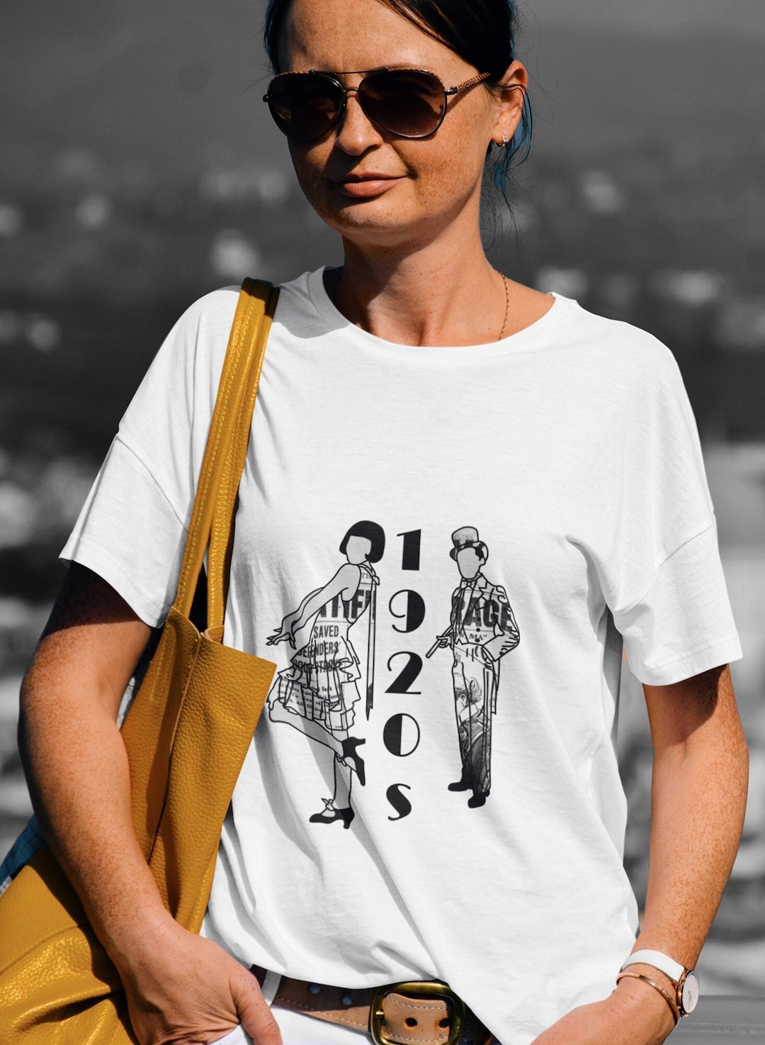 Flapper Time Roaring 20s T-Shirt Great Gatsby Stil Art Deco Flapper ...