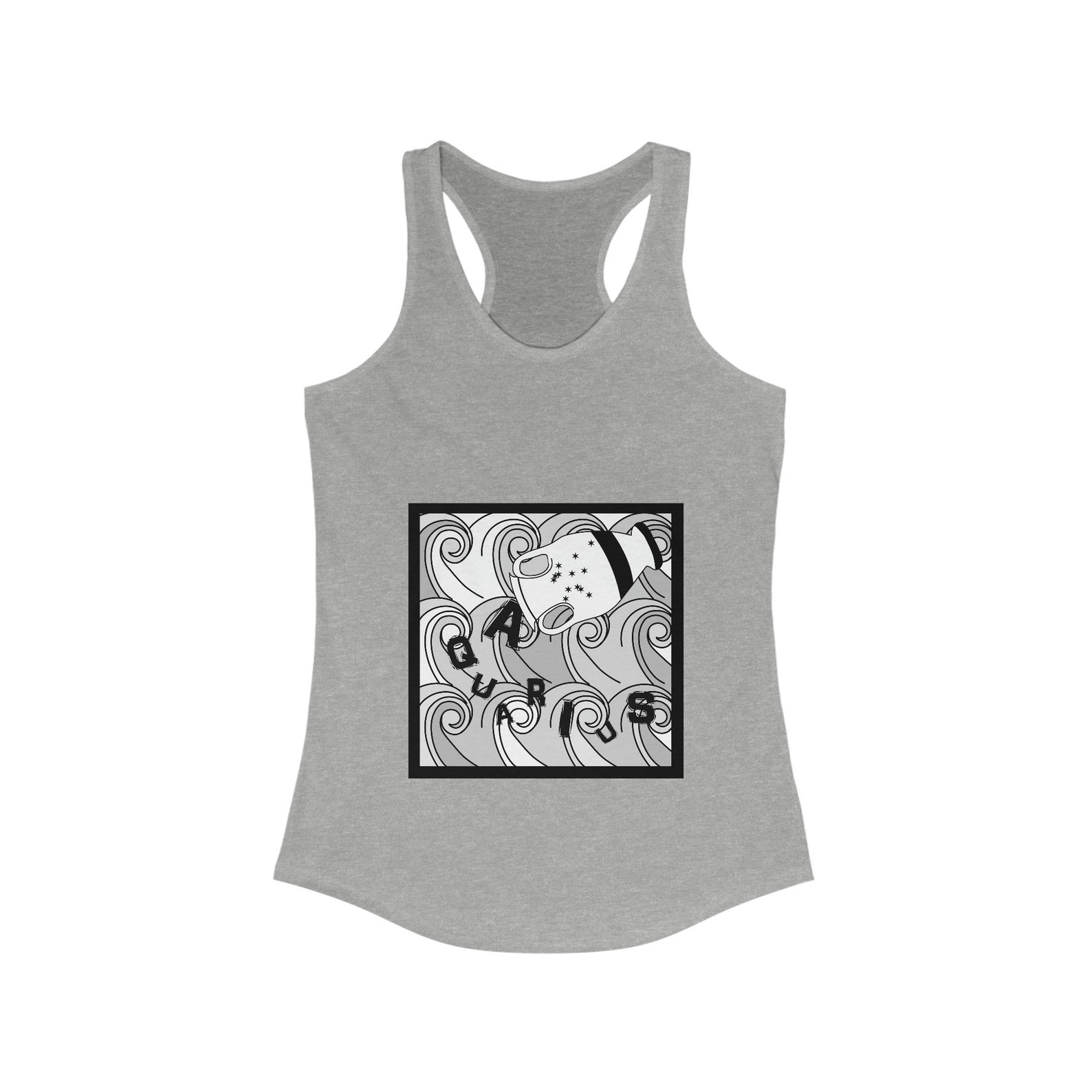 Aquarius Tank Top Zodiac Air Sign Unisex Tee for January February ...