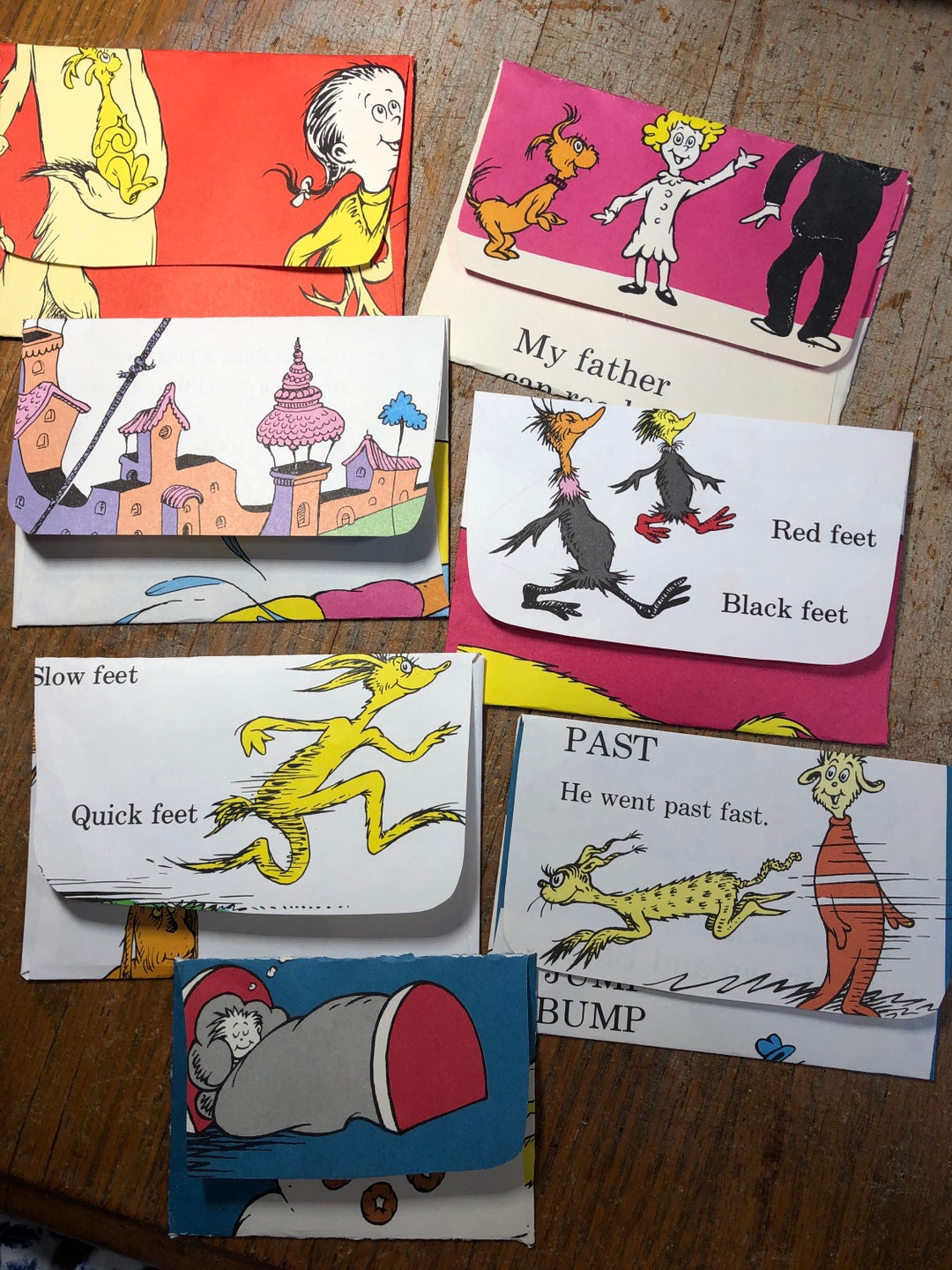 7 Handmade Envelopes From Childrens Book Pages - Etsy