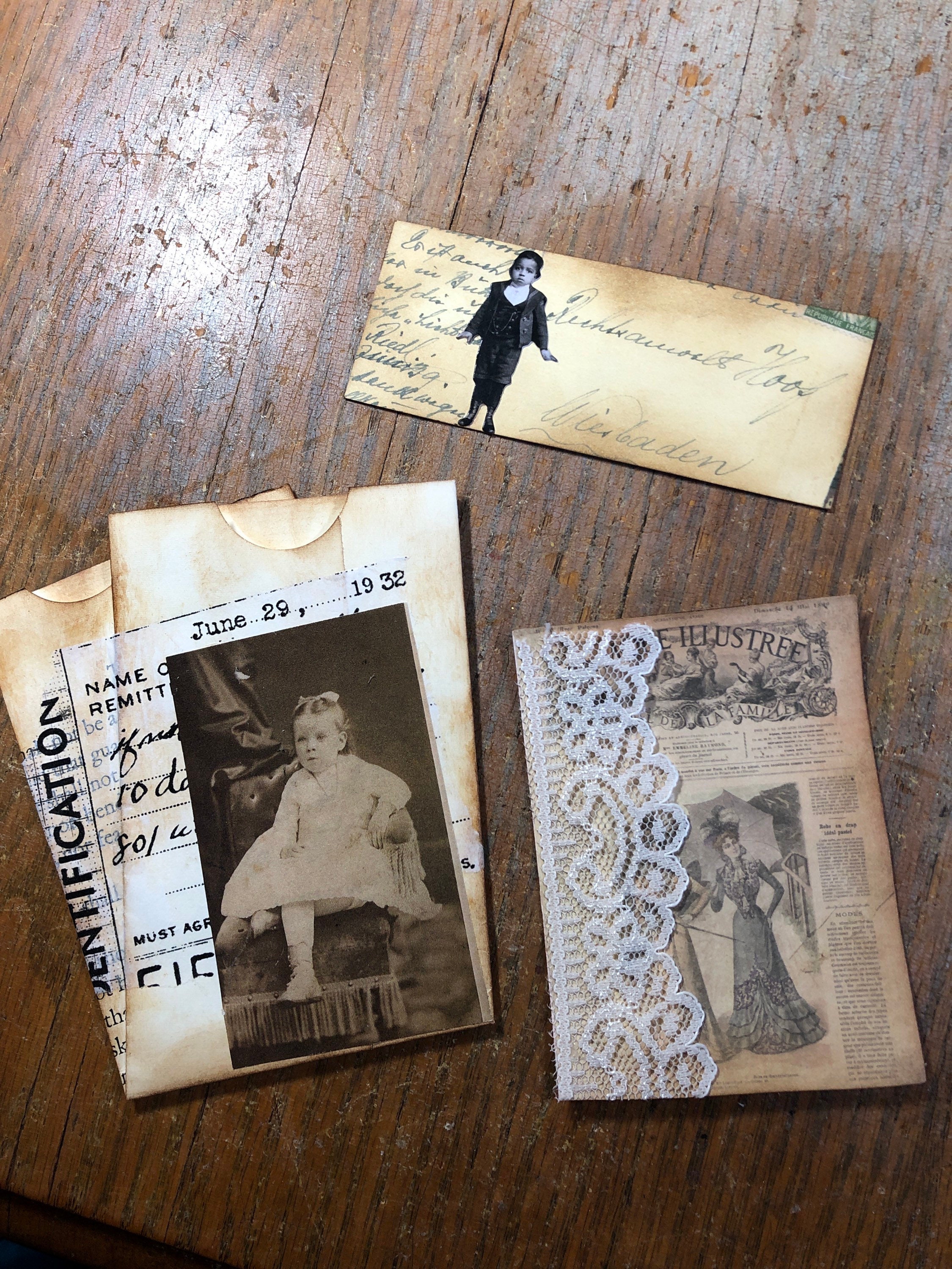 Junk Journal Vintage Looking Pockets Ephemera - Etsy