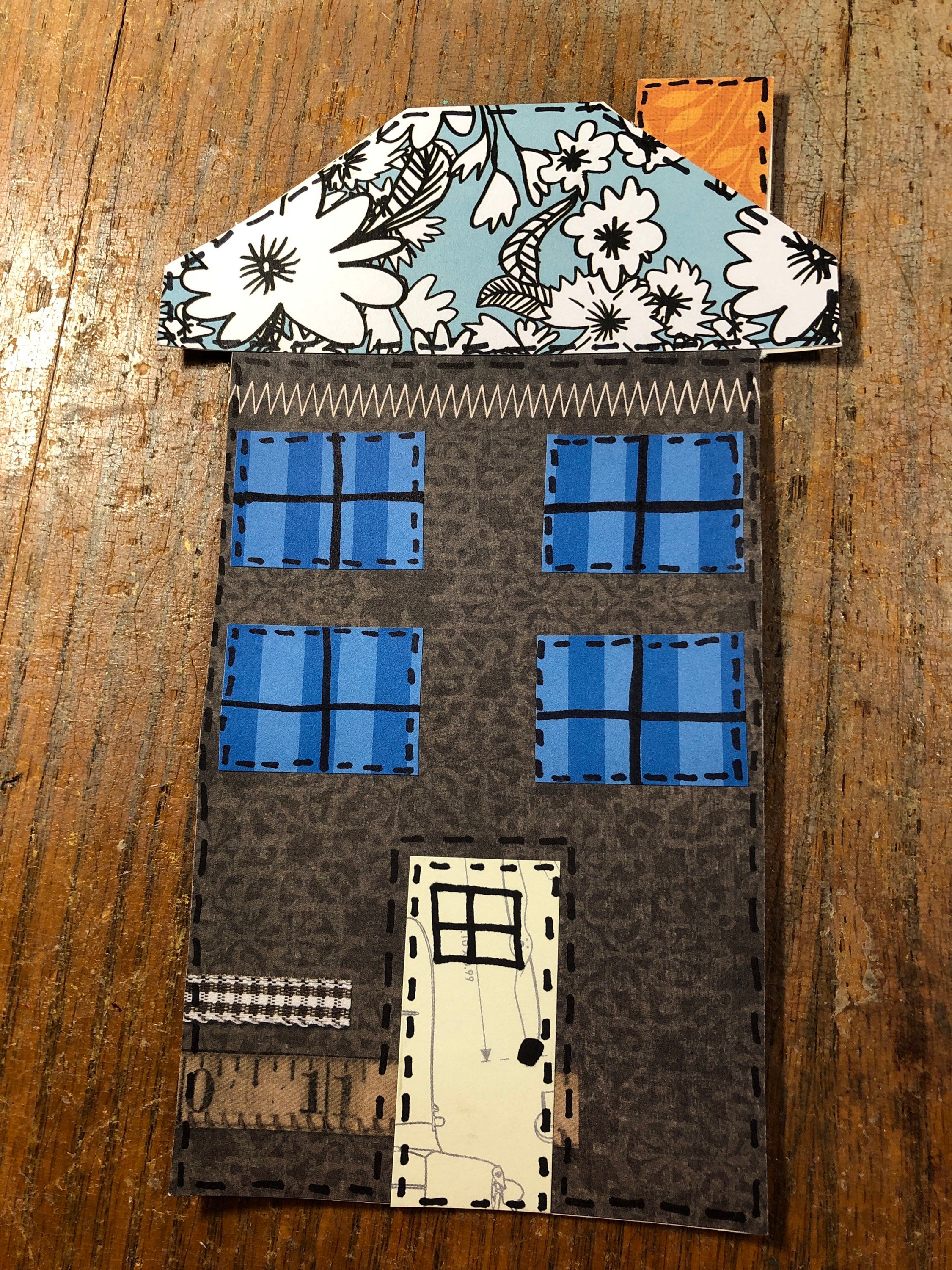 Large Scrap Paper Houses - Etsy