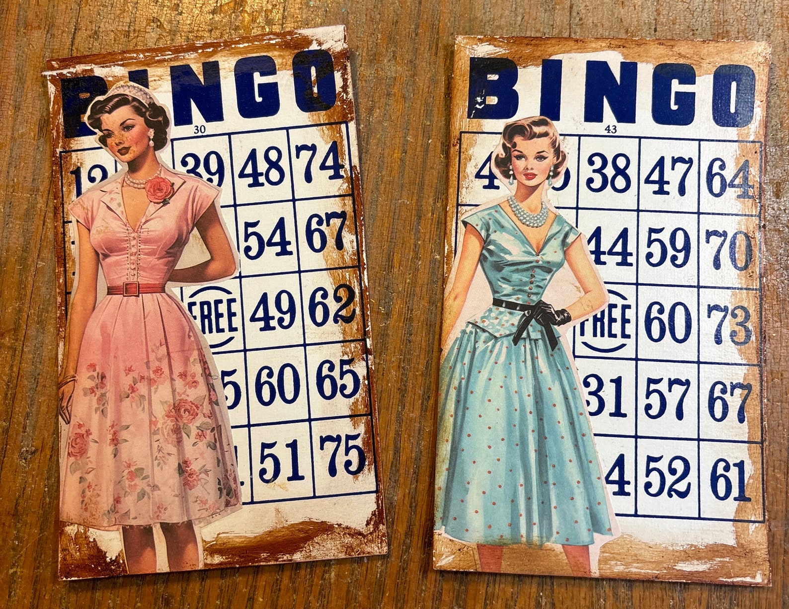 Vintage Looking BINGO Cards for Junk Journals - Etsy