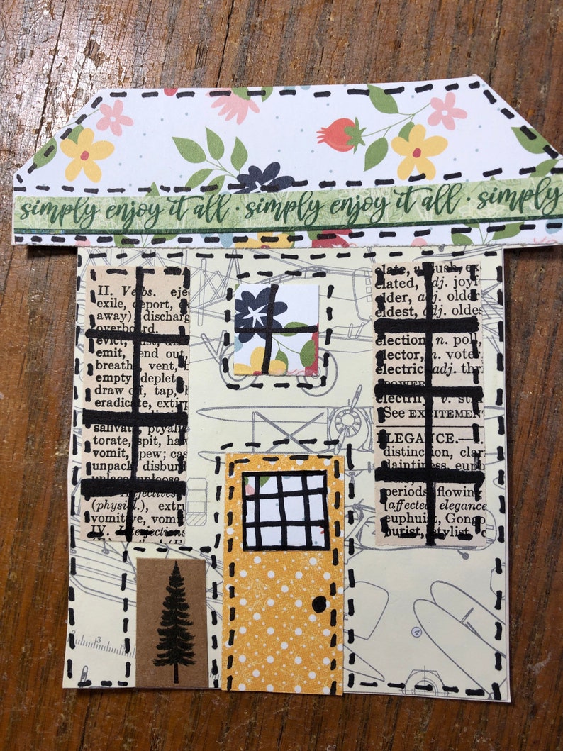 Large Scrap Paper Houses - Etsy