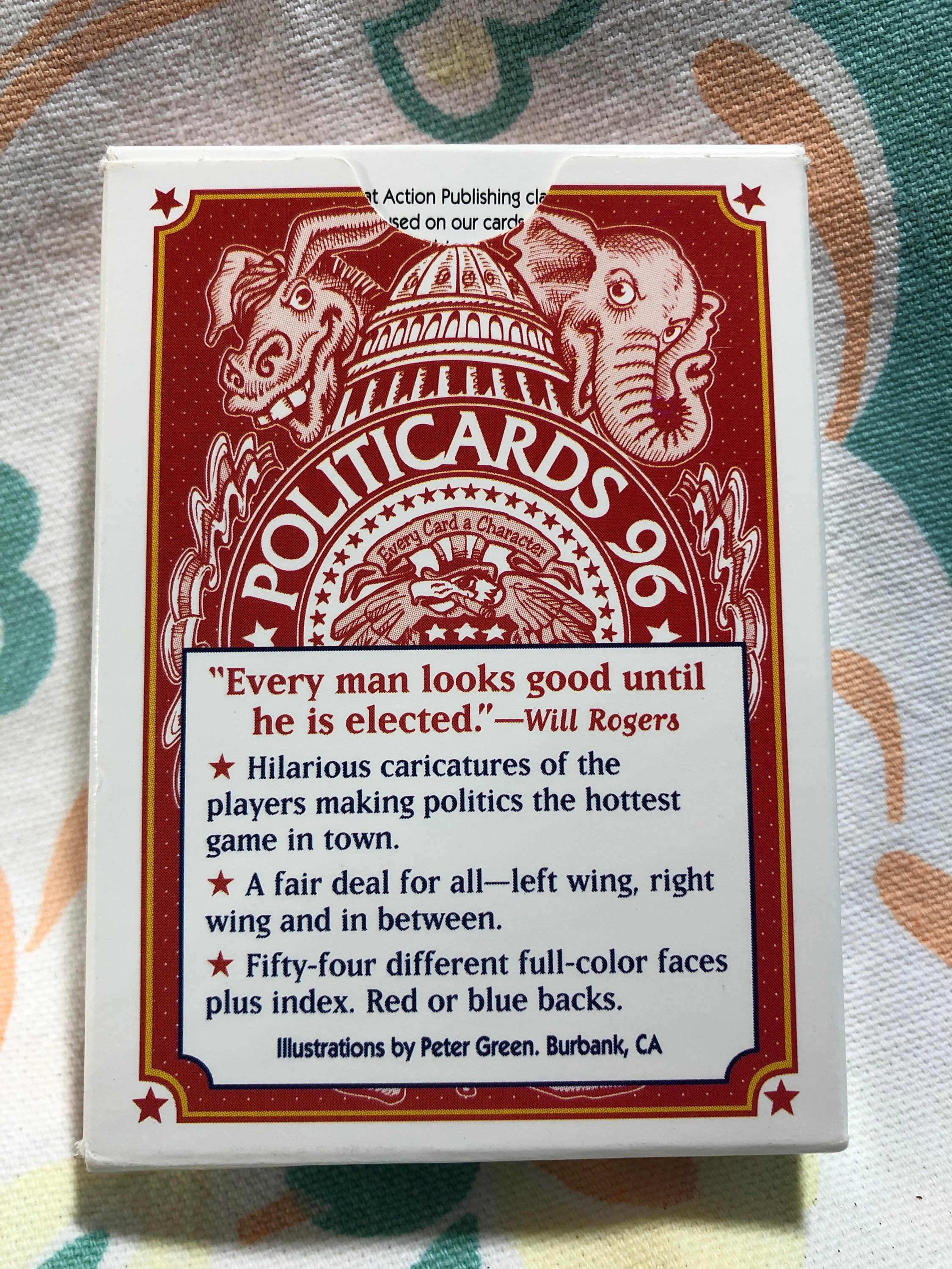 1996 Political Playing Cards - Etsy