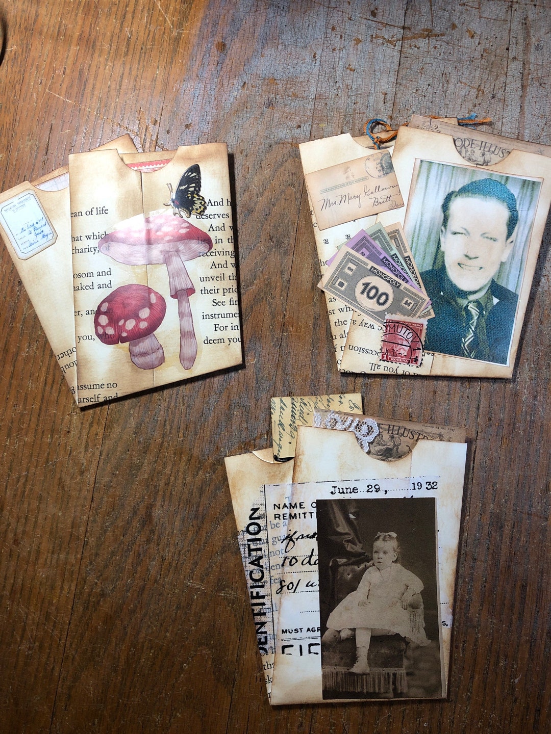 Junk Journal Vintage Looking Pockets Ephemera - Etsy