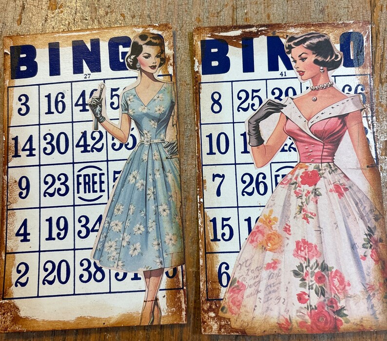 Vintage Looking BINGO Cards for Junk Journals - Etsy
