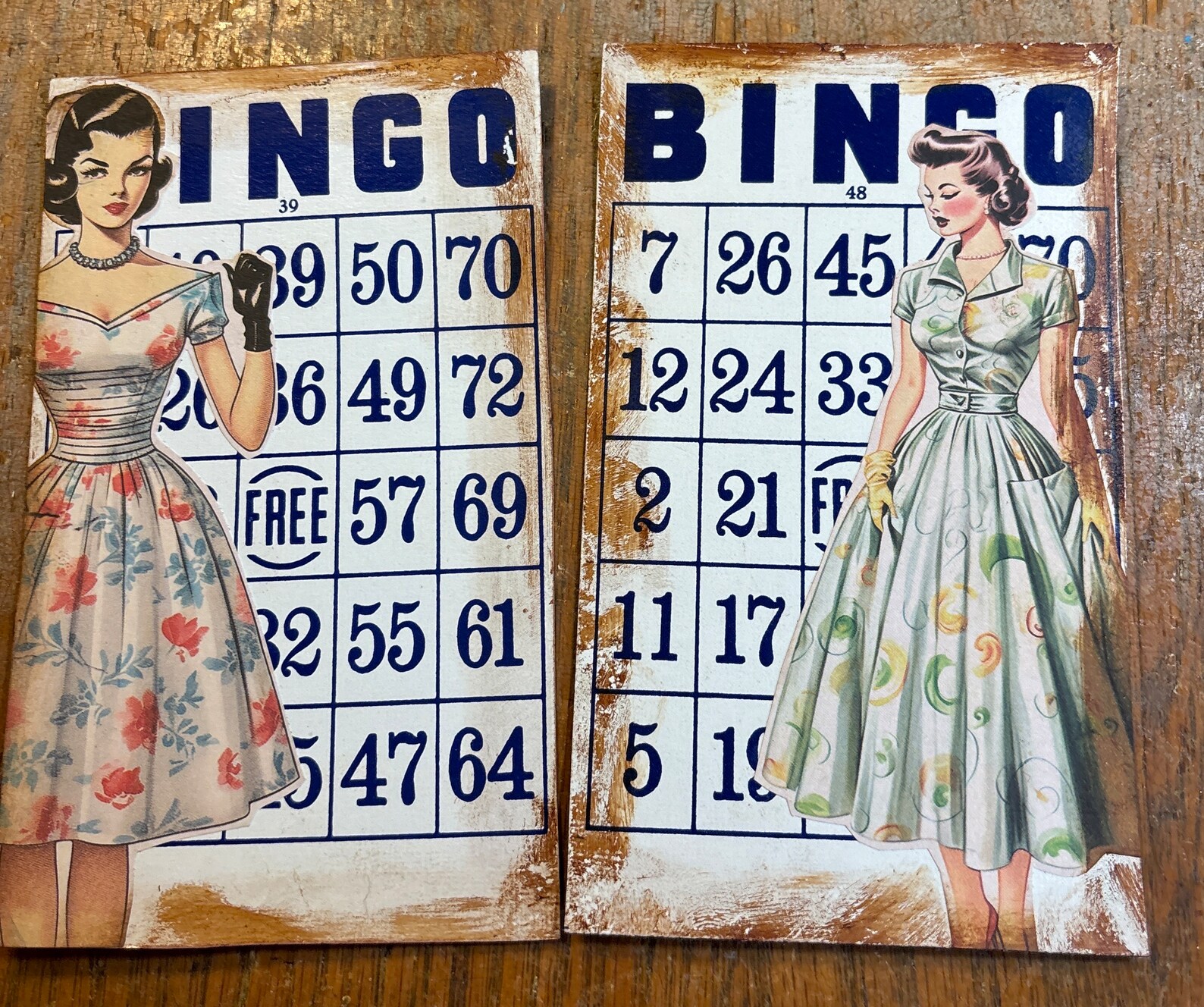 Vintage Looking BINGO Cards for Junk Journals - Etsy