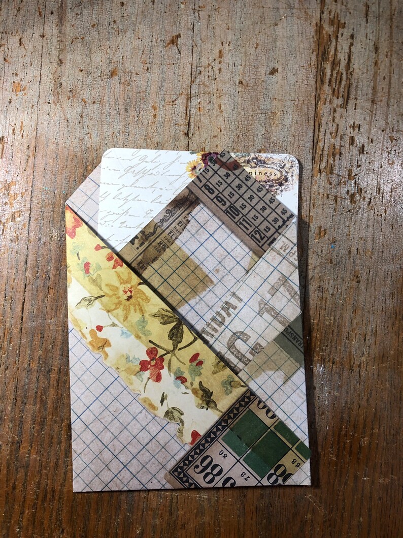 Junk Journal Pocket With 7 Tags - Etsy