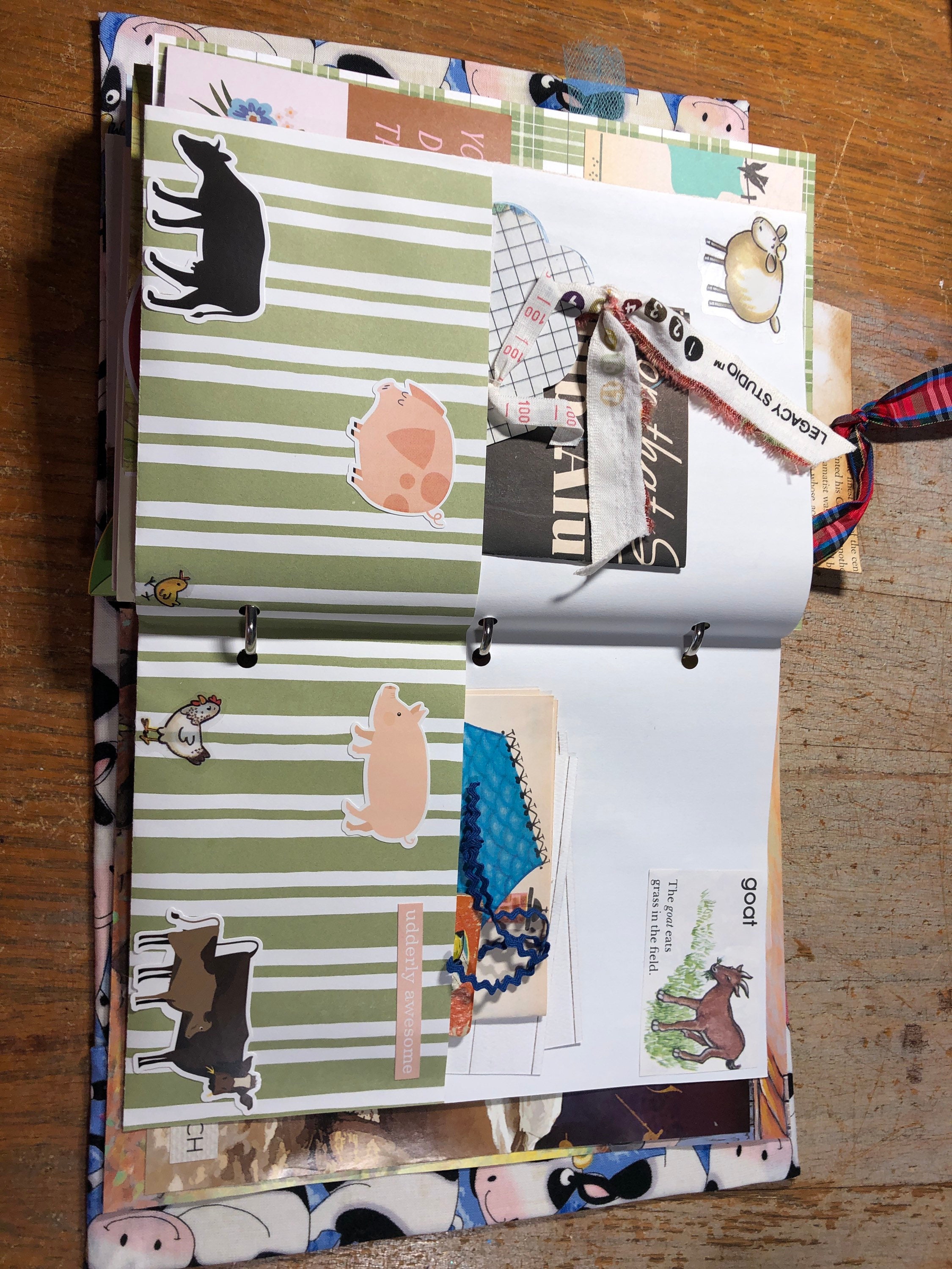 3 Ring Binder Junk Journal With a Farming Theme - Etsy