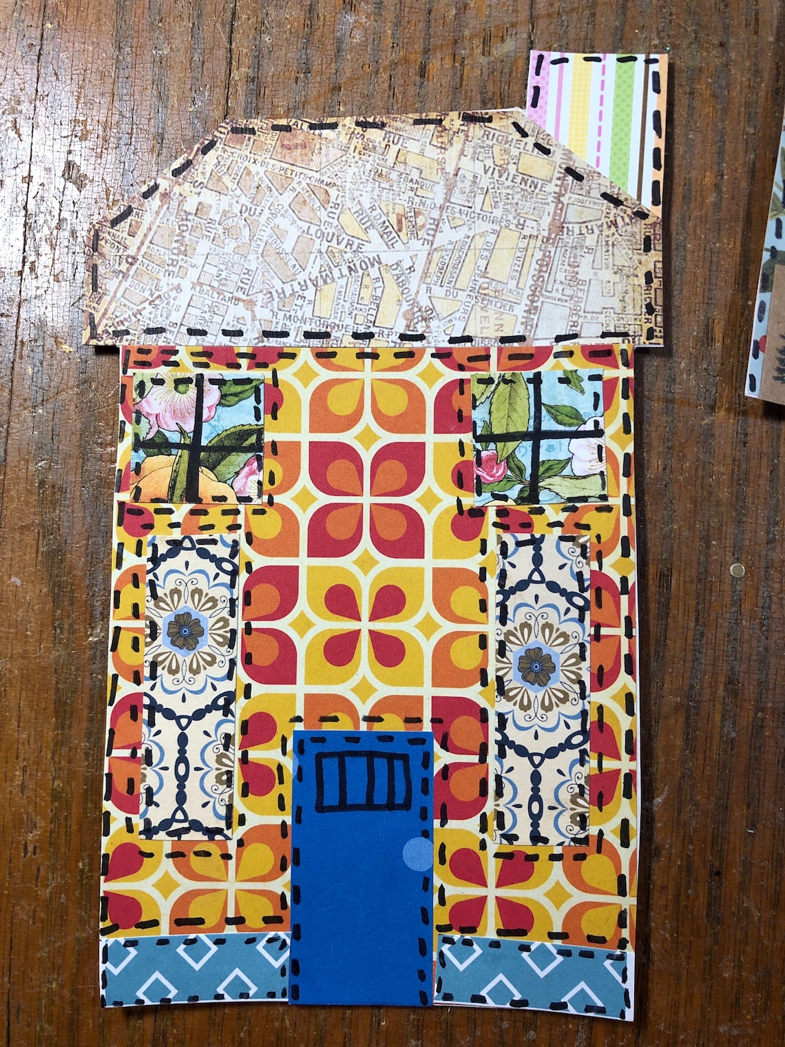 Large Scrap Paper Houses - Etsy