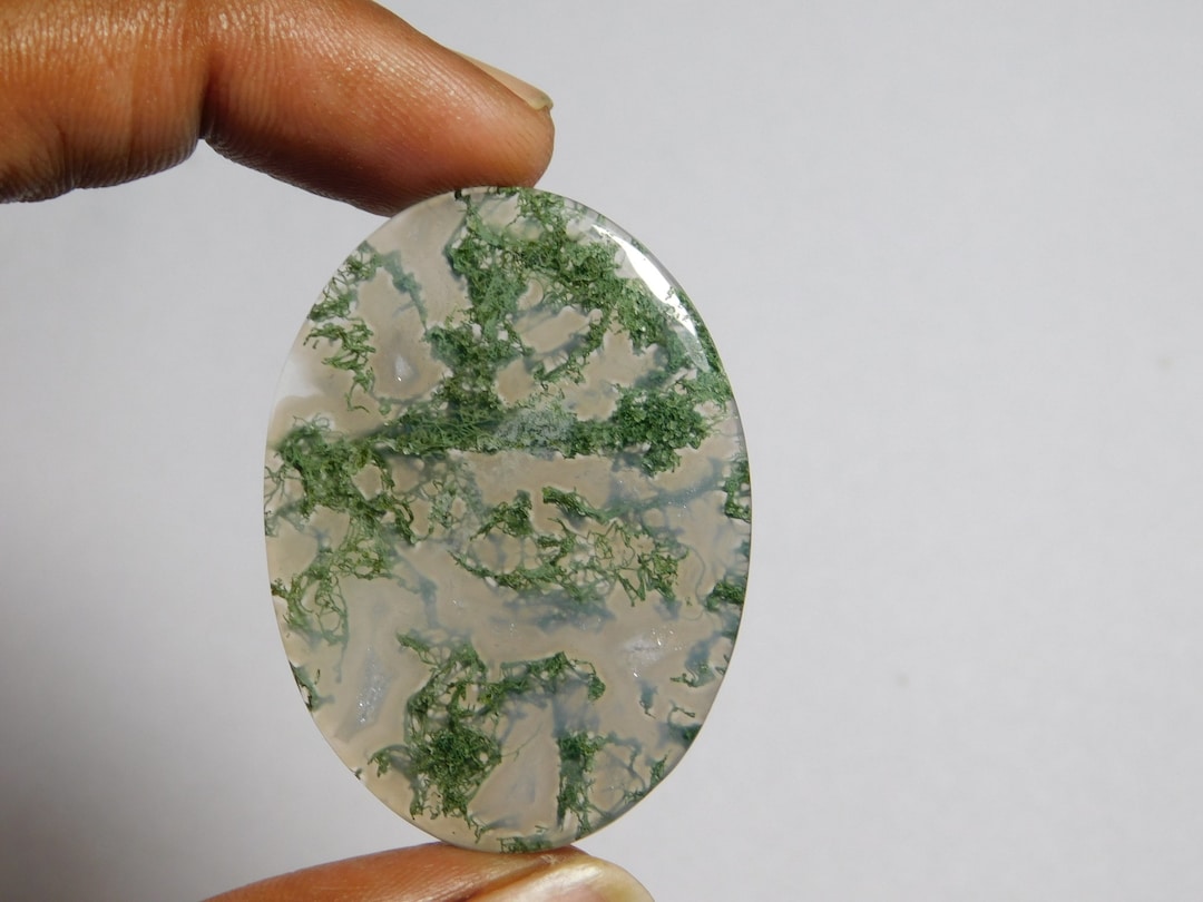 Amazing Quality Moss Agate Gemstone Natural Moss Agate - Etsy