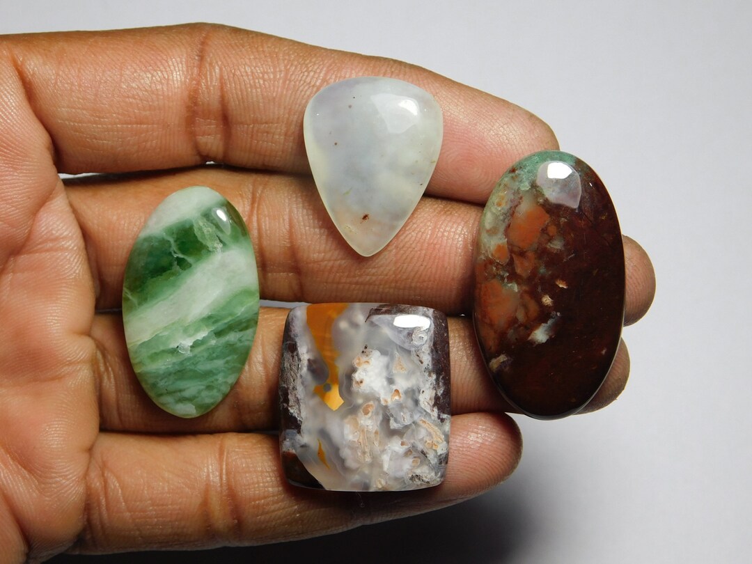 4 Piece Amazing Quality Chalcedony Lot Gemstone Natural Chalcedony ...