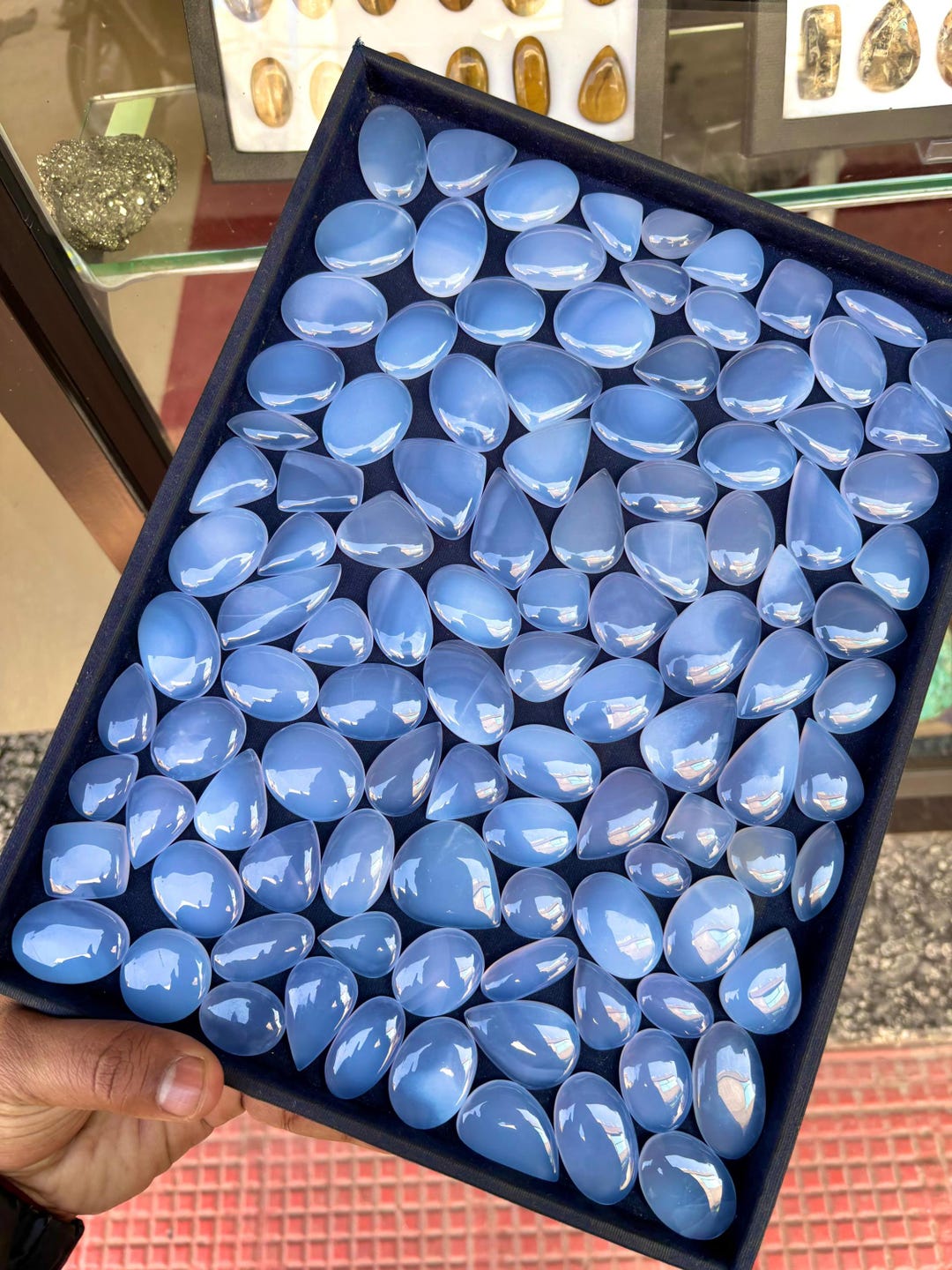 Blue Chalcedony Wholesale Lot Gemstone 100% Natural Blue Chalcedony ...