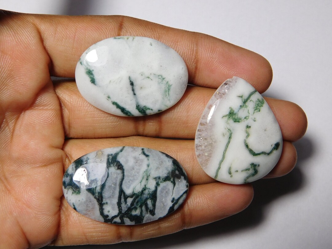 3 Piece Amazing Quality Tree Agate Lot Gemstone Natural Tree - Etsy